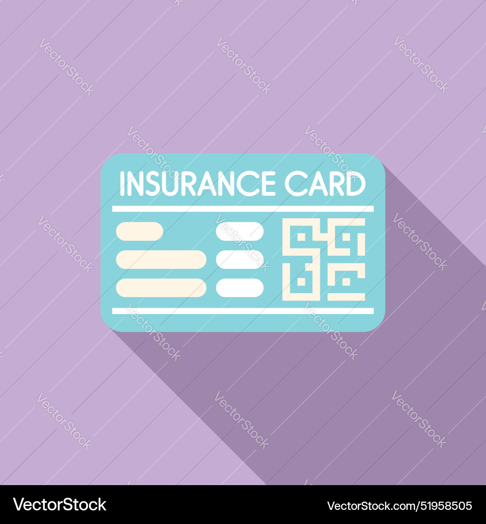 Insurance card with qr code representing health Vector Image