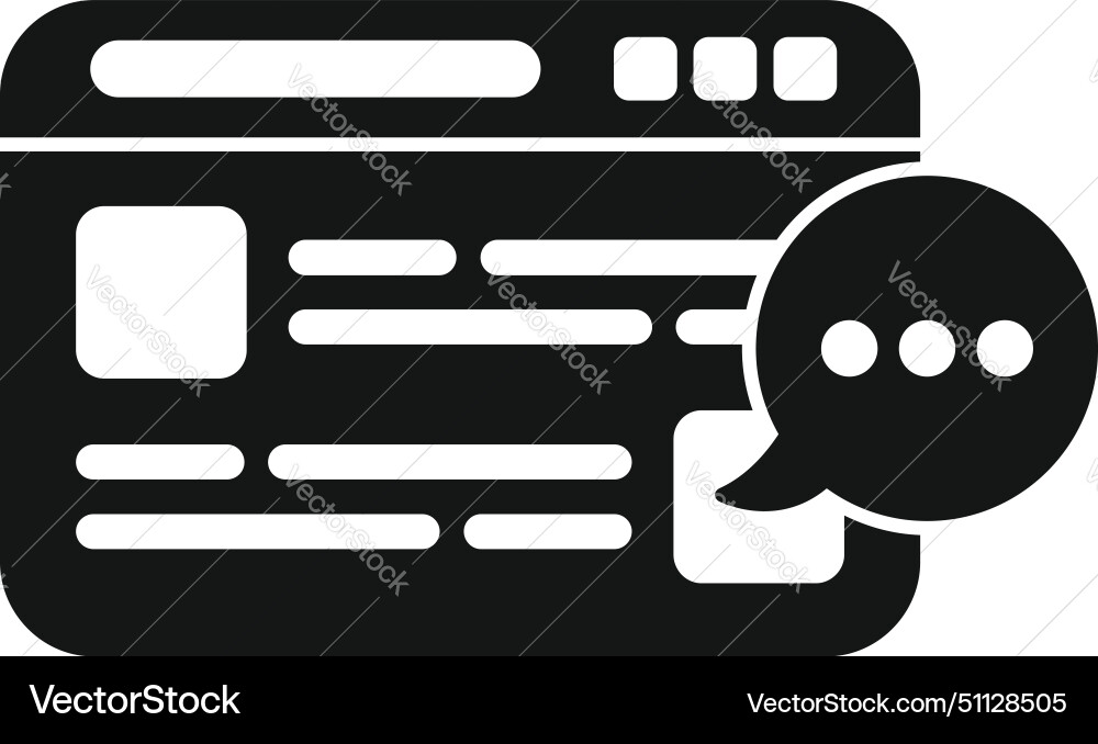 Web site chat support icon simple model Royalty Free Vector
