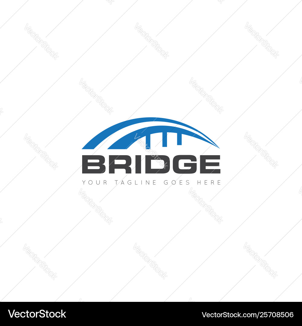 Bridge logo and icon design template Royalty Free Vector