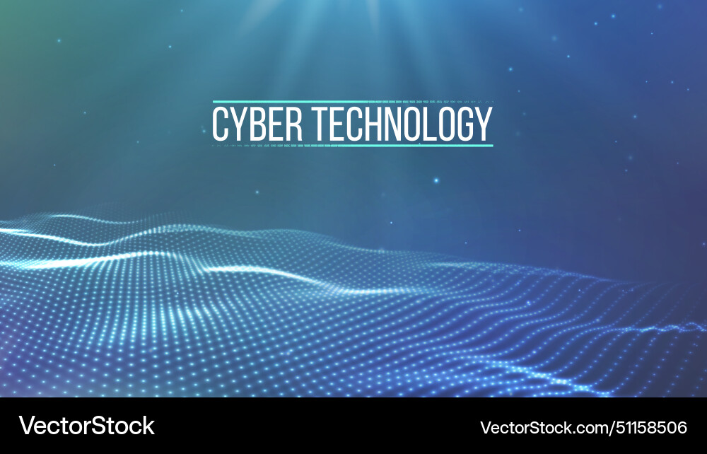 Cyber technology background digital Royalty Free Vector
