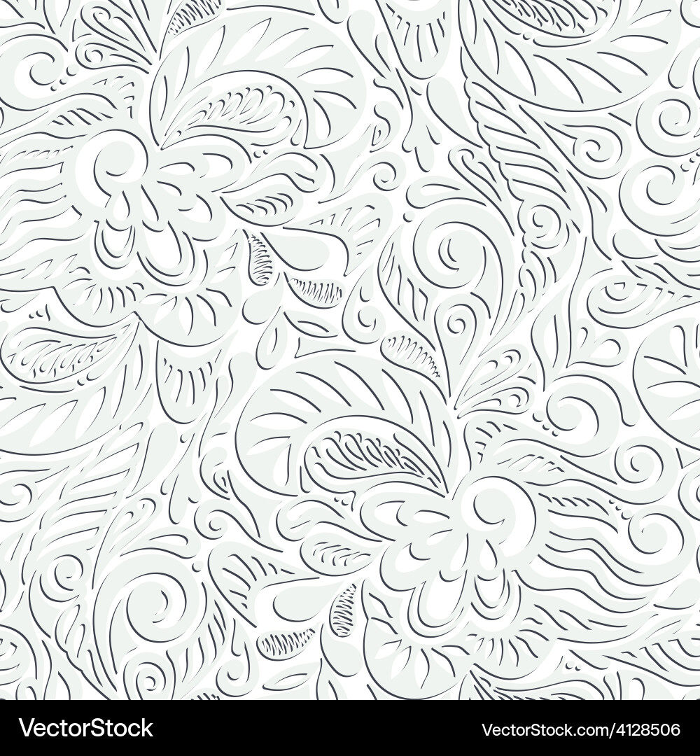 Intricate Swirl Floral Pattern Royalty Free Vector Image