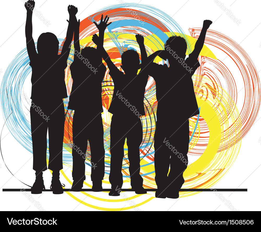 Little kids Royalty Free Vector Image - VectorStock