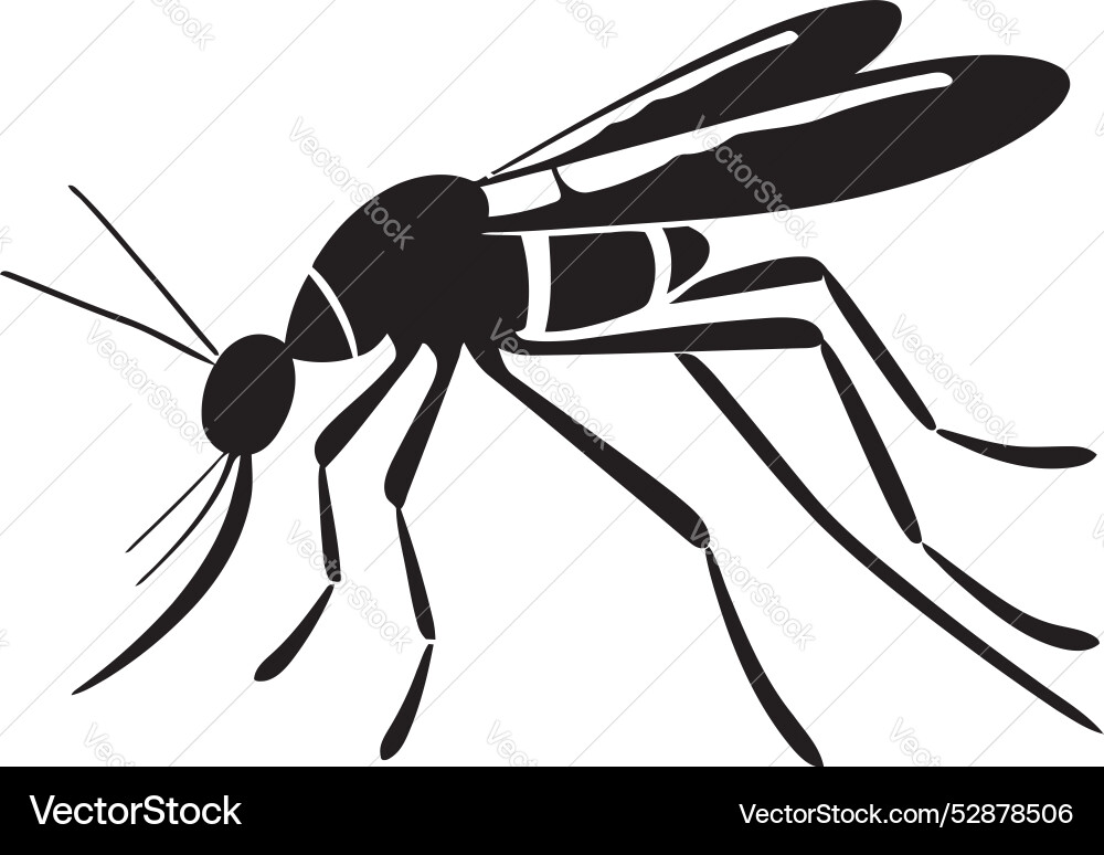 Minimalistic mosquito concept stylish Royalty Free Vector