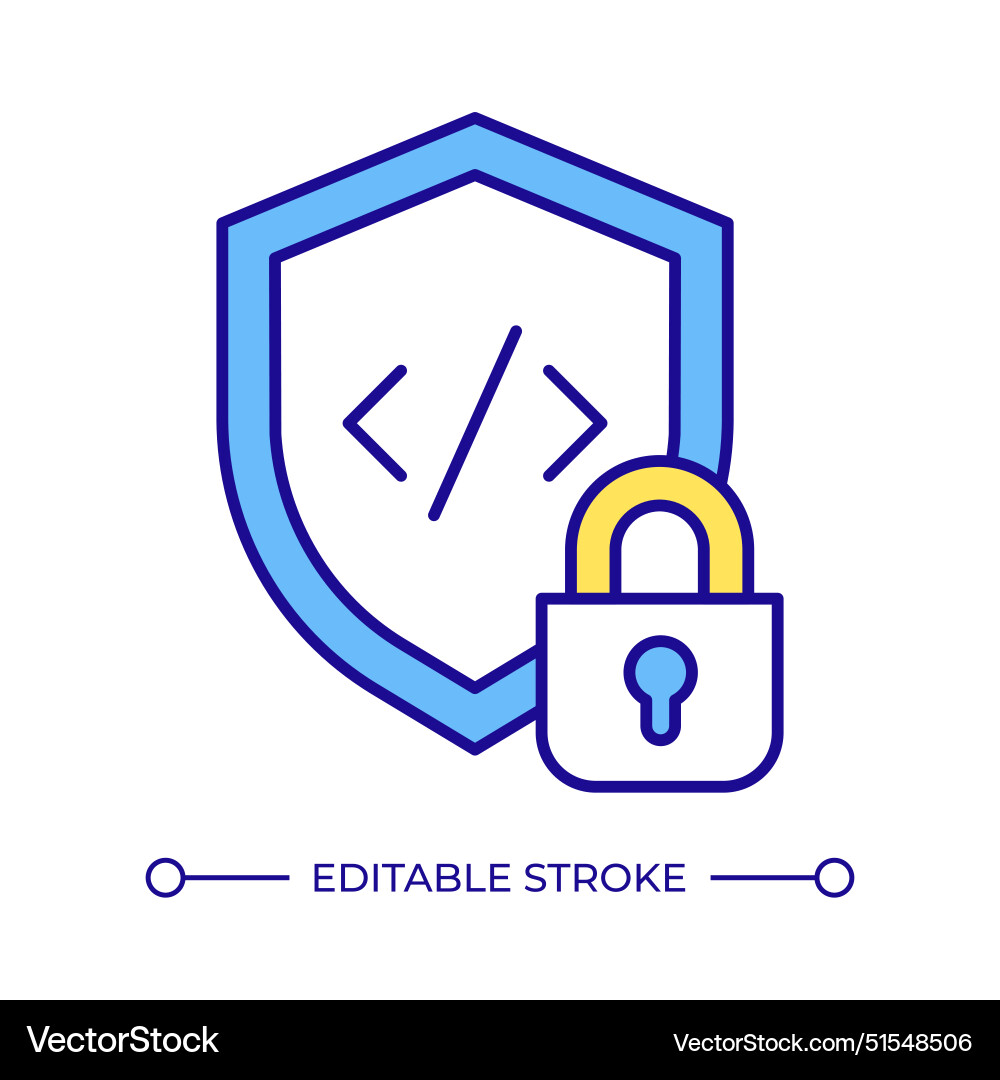 Proprietary license rgb color icon Royalty Free Vector Image