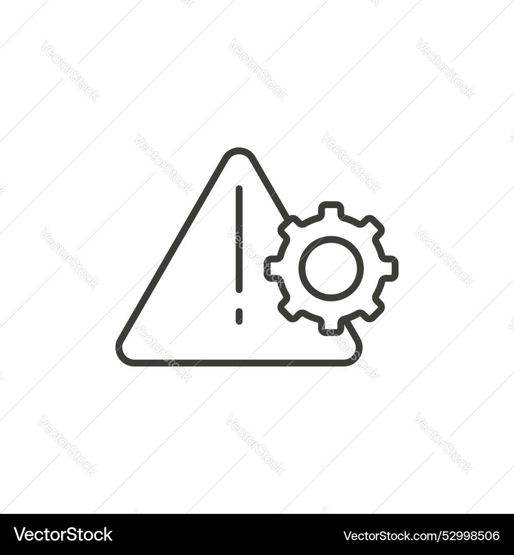 Technical warning icon set system failure error Vector Image