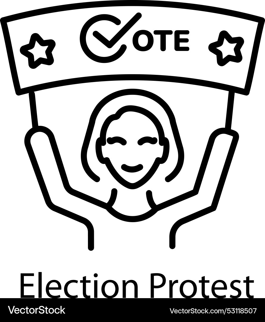 Election protest Royalty Free Vector Image - VectorStock
