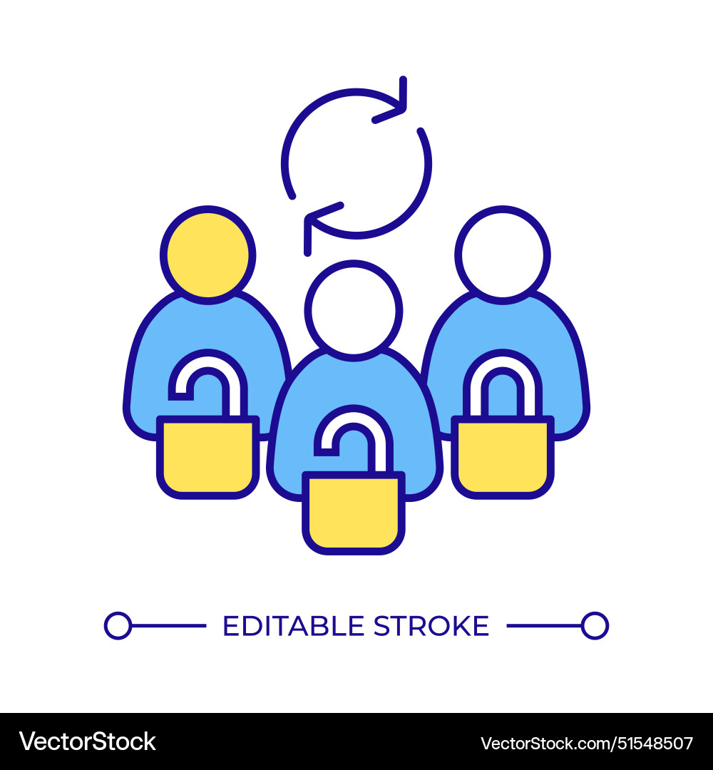 Floating license rgb color icon Royalty Free Vector Image