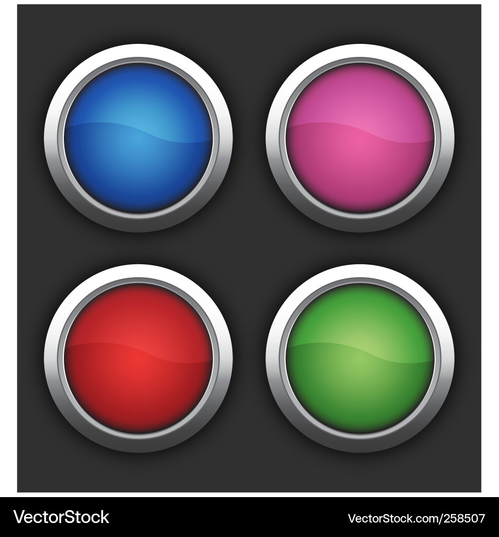 Glass button Royalty Free Vector Image - VectorStock