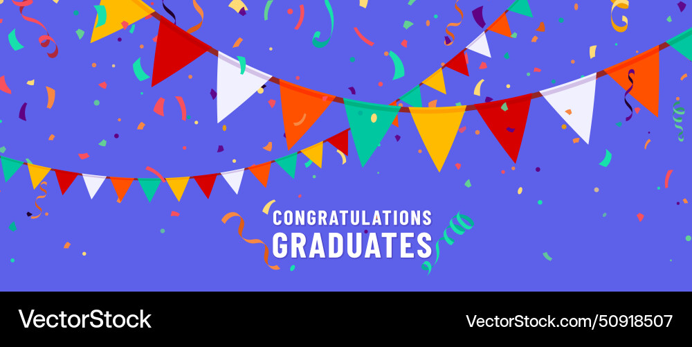 Graduation Celebration Background Royalty Free Vector Image