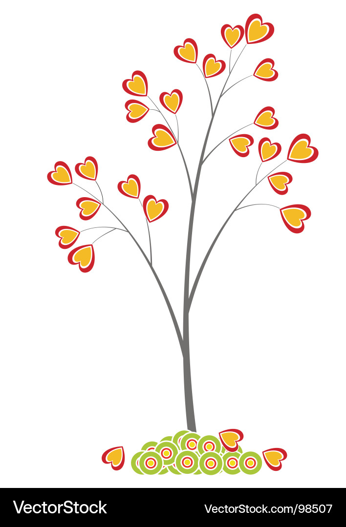 Heart tree Royalty Free Vector Image - VectorStock