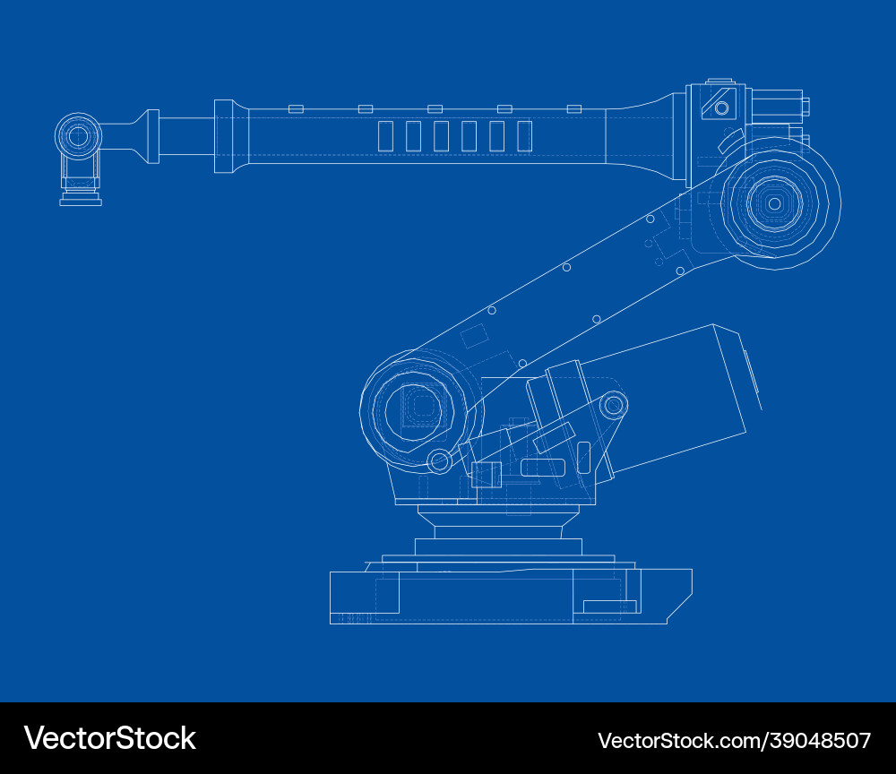 Industrial robotic arm Royalty Free Vector Image