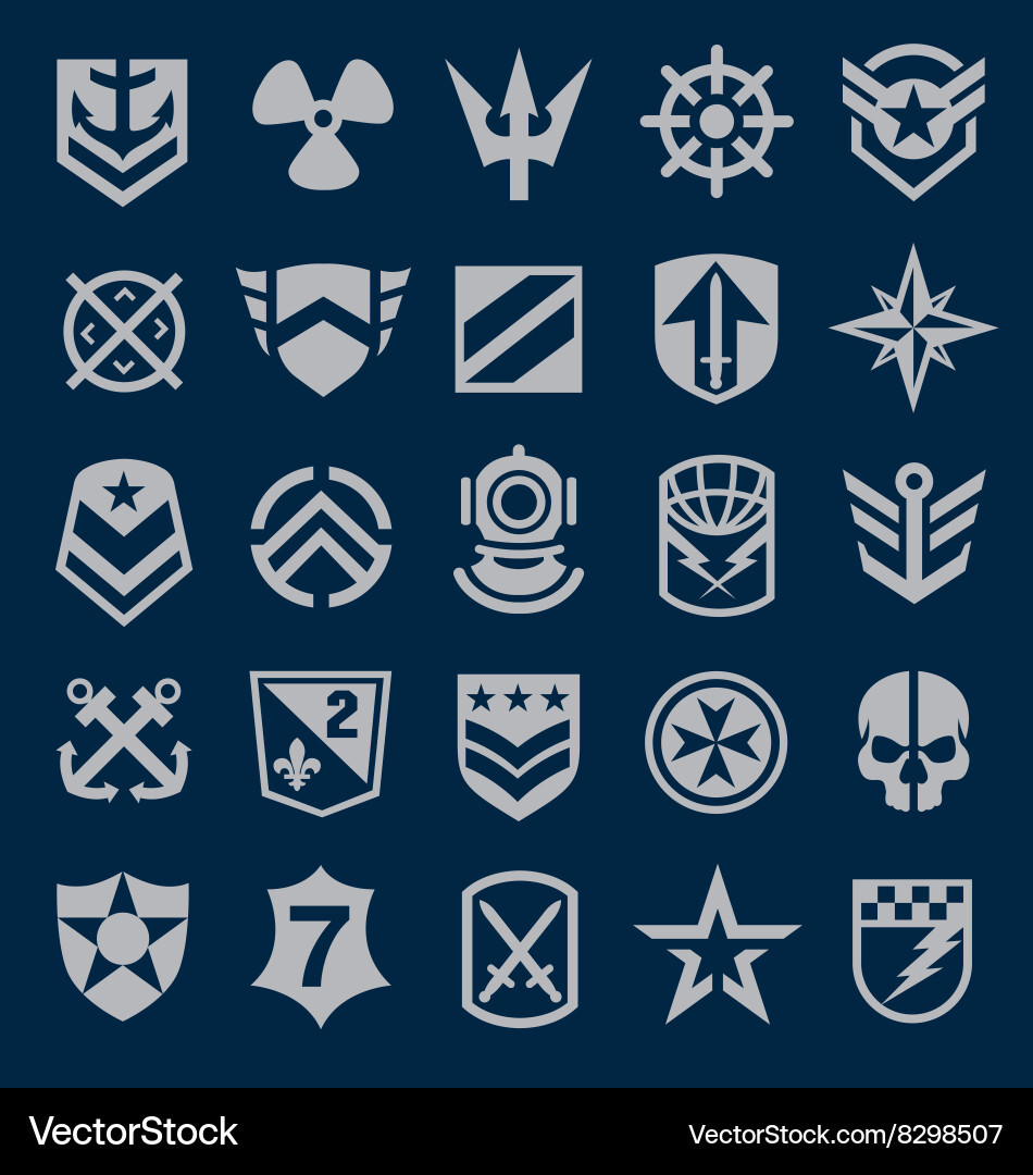 Military Symbol Set - Naval Theme Royalty Free Vector Image
