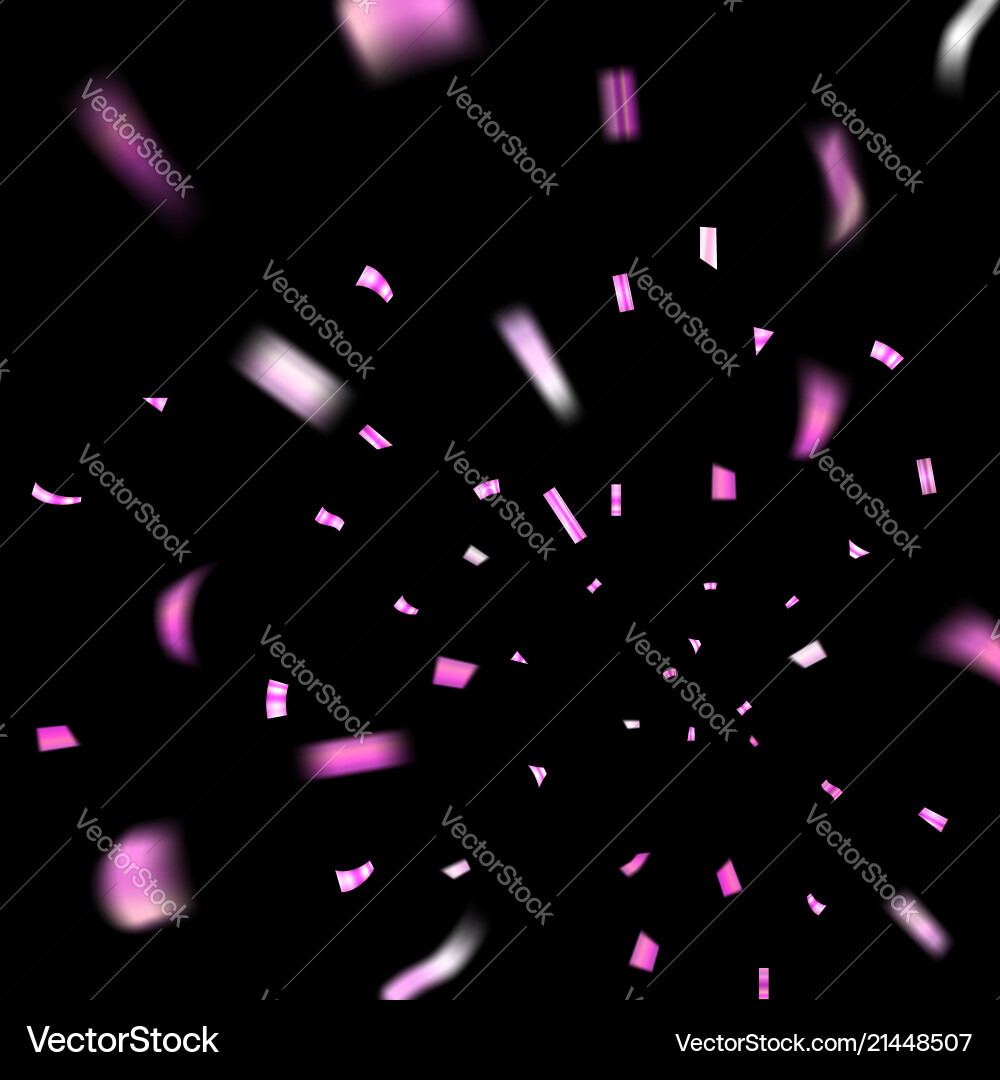 Pink confetti explosion celebration isolated Vector Image
