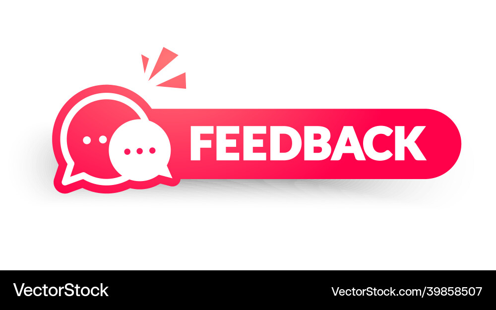 Round feedback label Royalty Free Vector Image