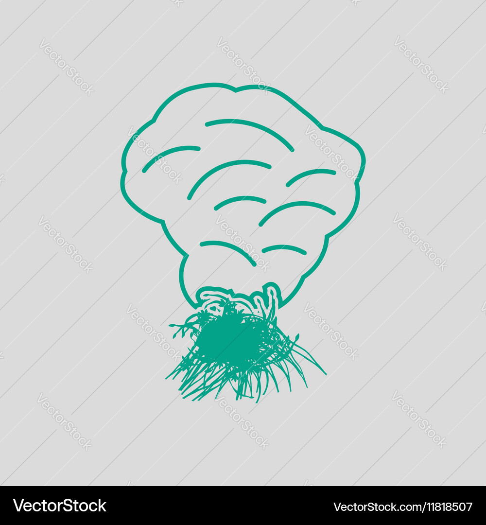 Sesonal grass burning icon Royalty Free Vector Image