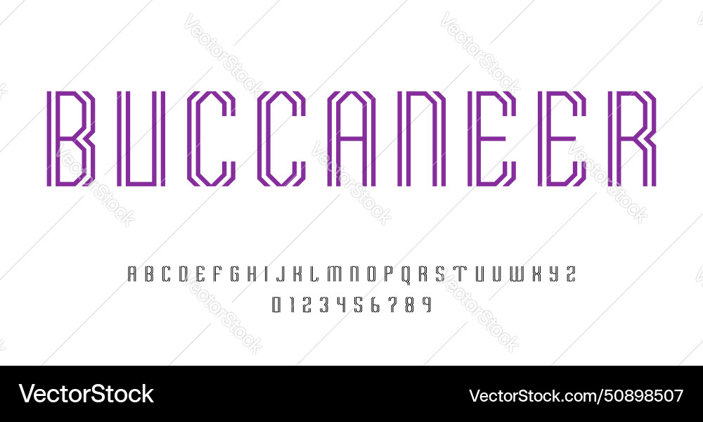 Set of alphabets font letters and numbers Vector Image