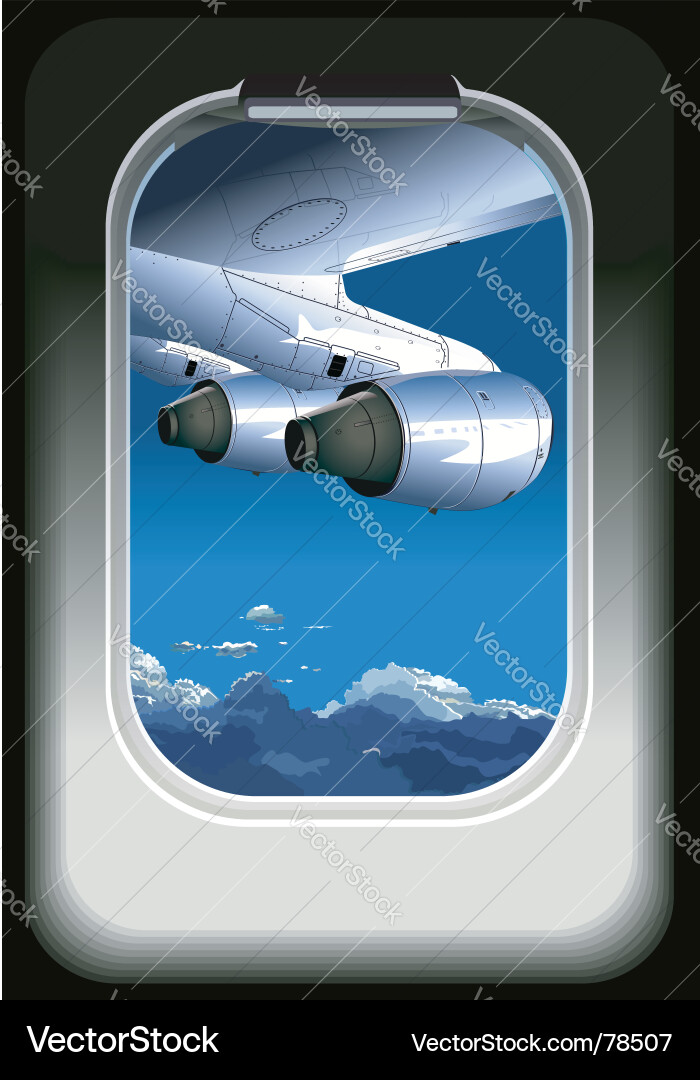 View from airplane Royalty Free Vector Image - VectorStock