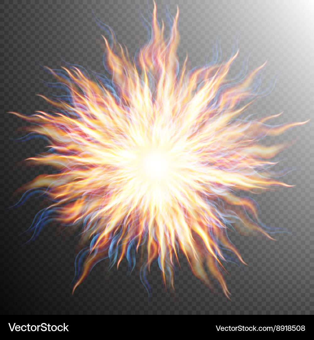 Explosion big bang fire burst eps 10 Royalty Free Vector