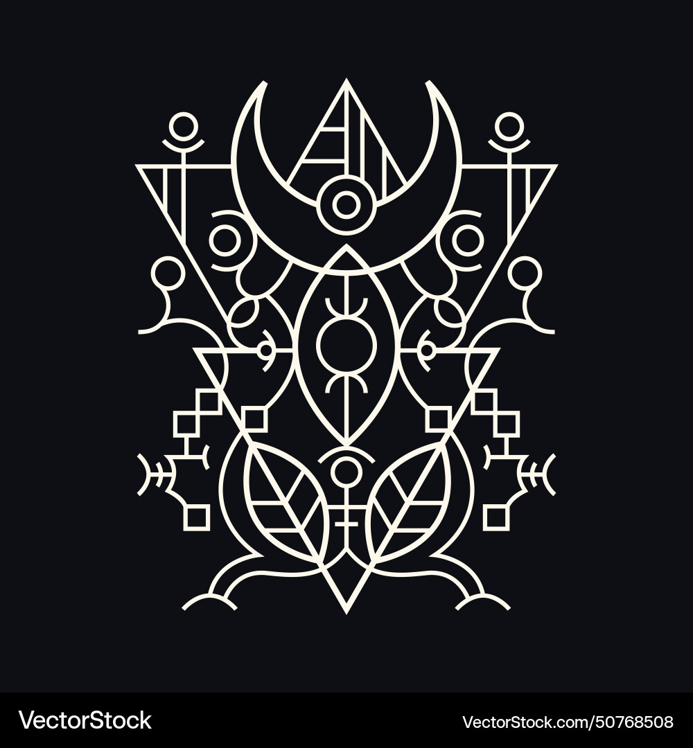 Geometry triangle leaf half moon Royalty Free Vector Image