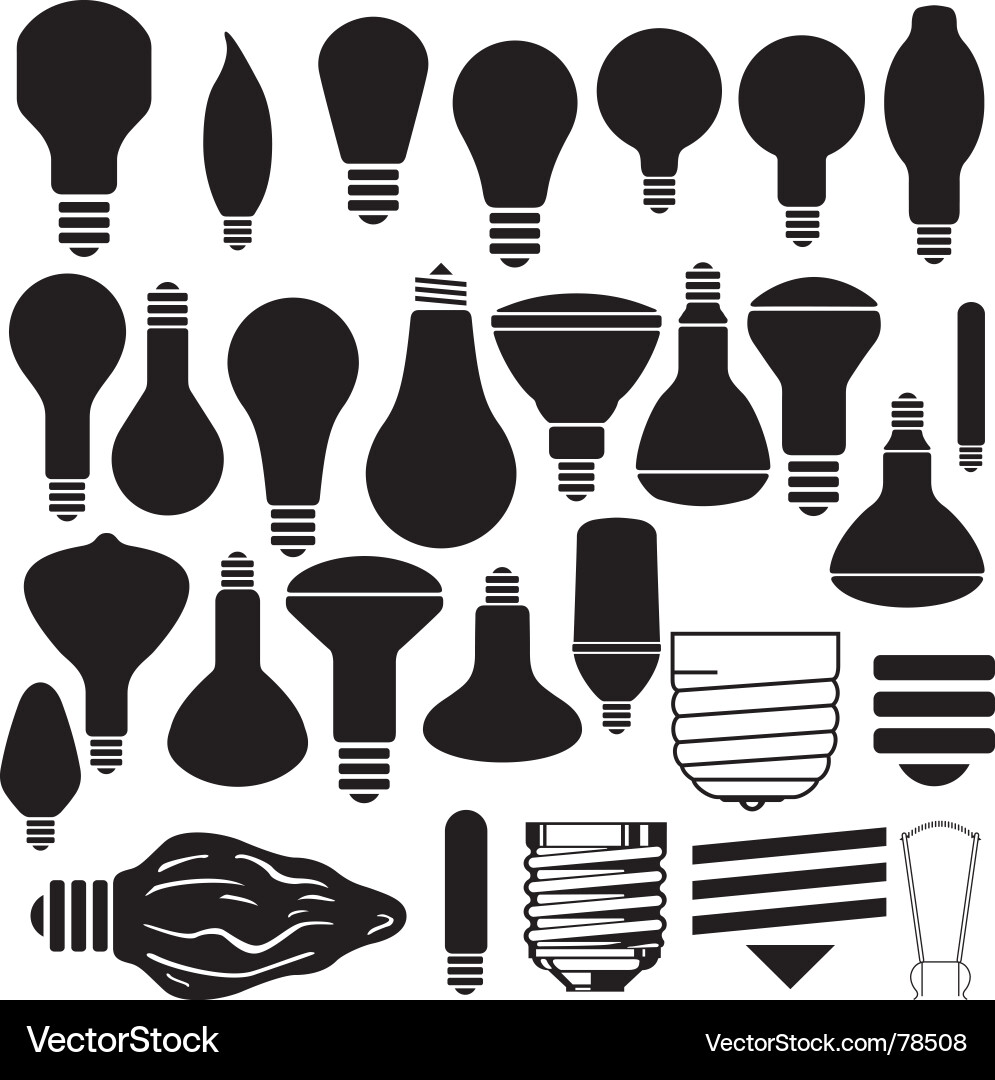 Light Bulbs Collection Royalty Free Vector Image