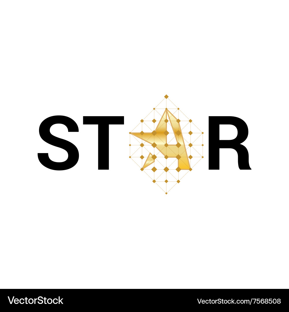 Logo star letter a in the shape Royalty Free Vector Image