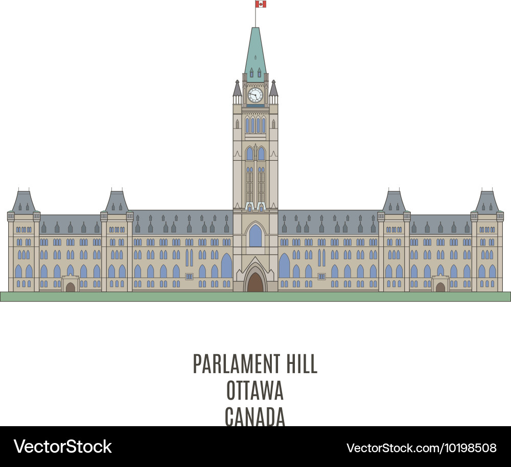 Parlament ottawa Royalty Free Vector Image - VectorStock