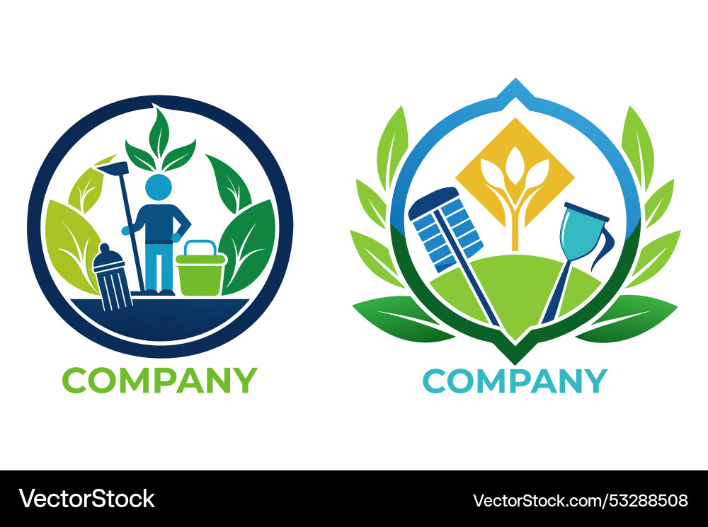 Professional cleaning logo for business bra Vector Image