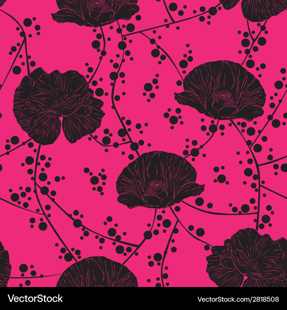 Seamless background with flowers Royalty Free Vector Image