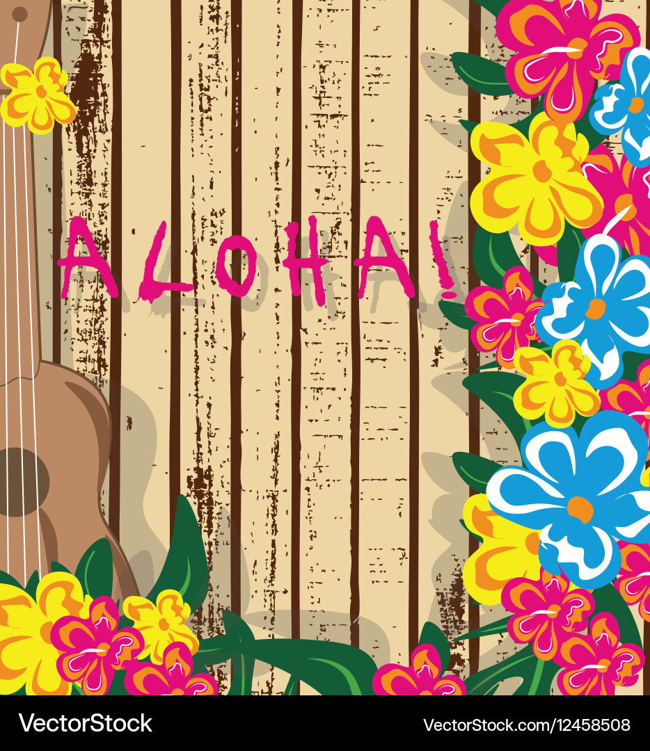 Summer hawaii card Royalty Free Vector Image - VectorStock