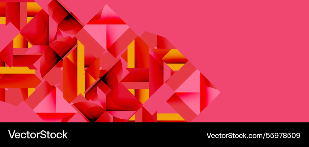 Abstract geometric composition with interlocking Vector Image