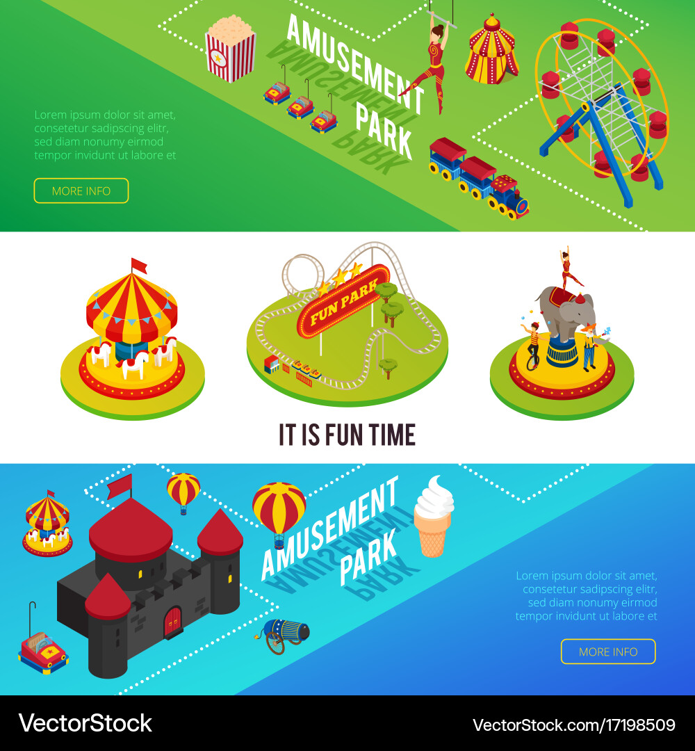 Amusement Park Circus Banners Royalty Free Vector Image
