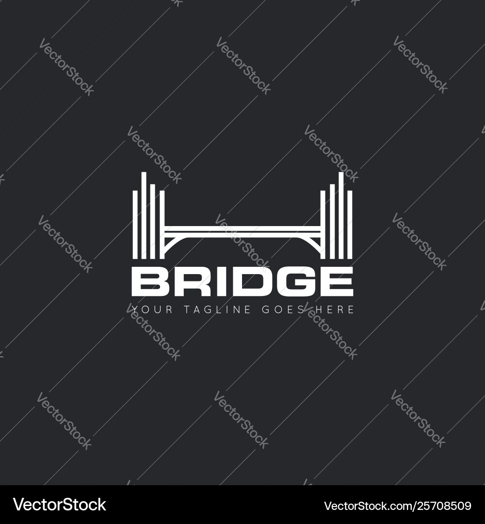 Bridge logo and icon design template Royalty Free Vector