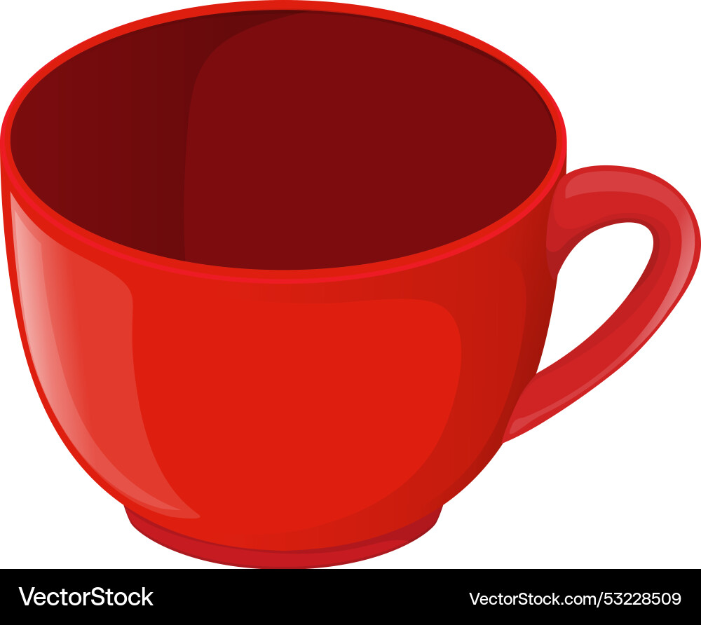 Bright red cup for hot beverages Royalty Free Vector Image