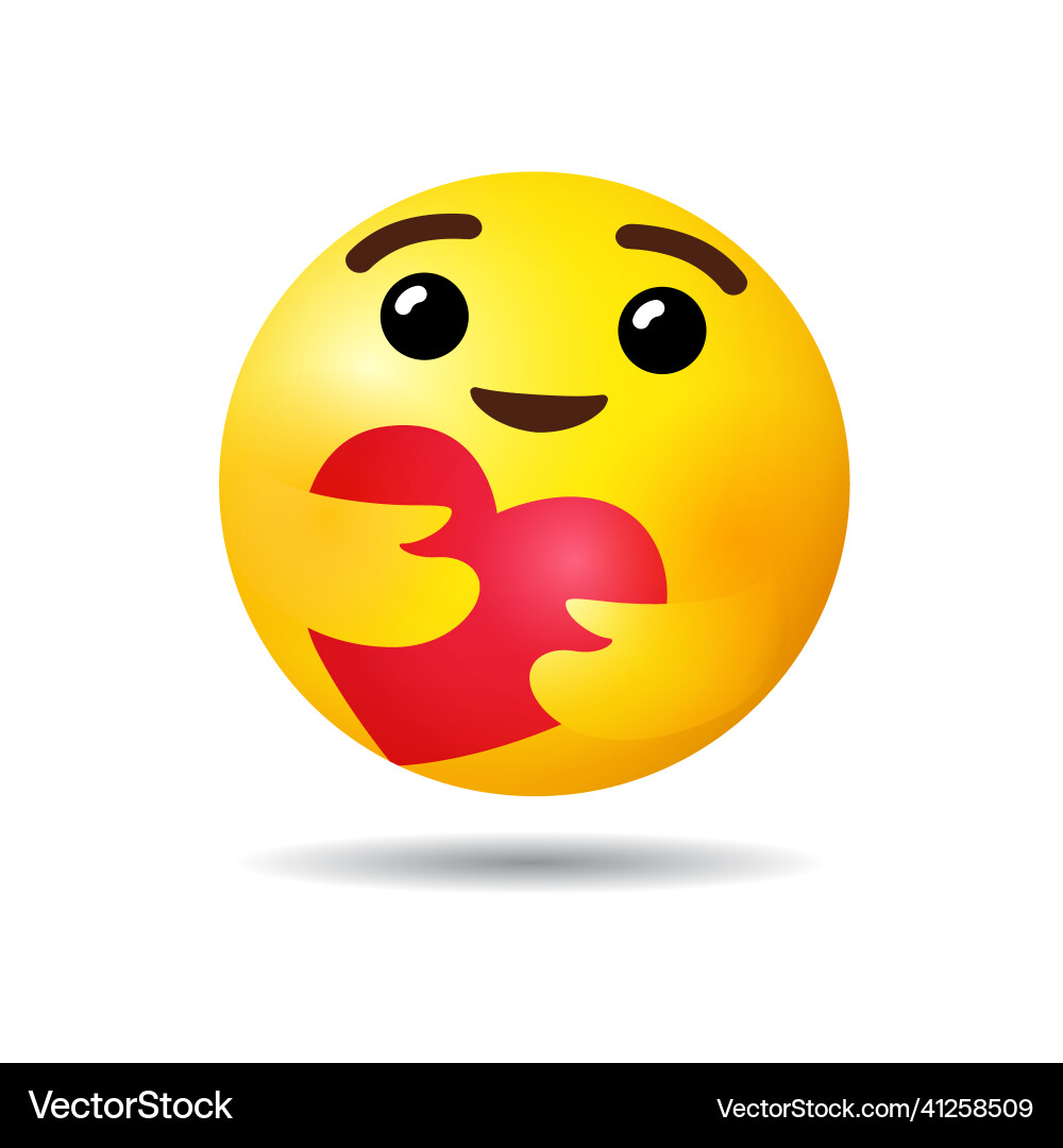 Care emoji reaction icon Royalty Free Vector Image