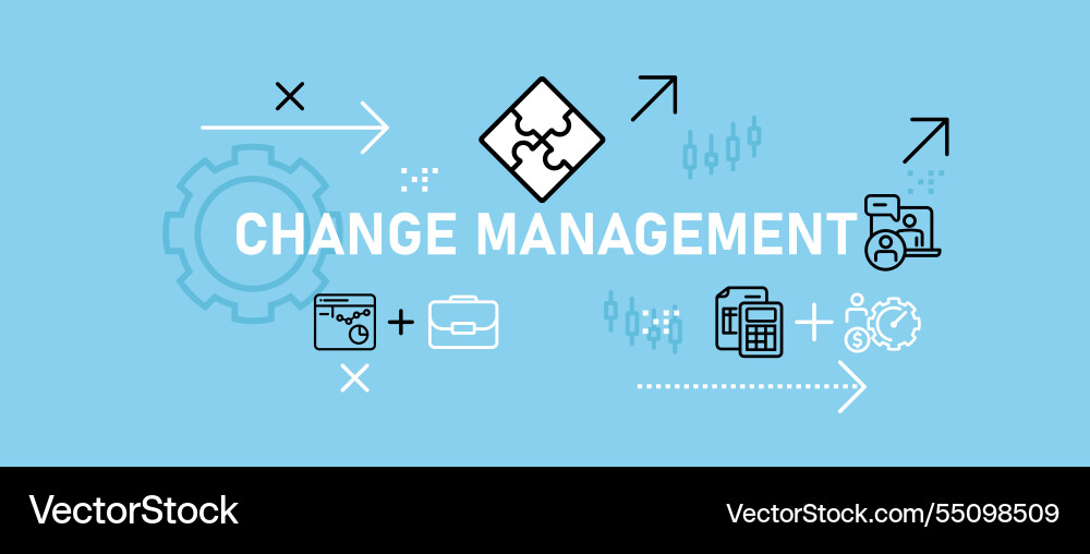 Change management conceptual job problem solving Vector Image Change management conceptual job problem solving Vector Image