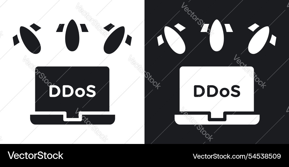 Ddos icon Royalty Free Vector Image - VectorStock