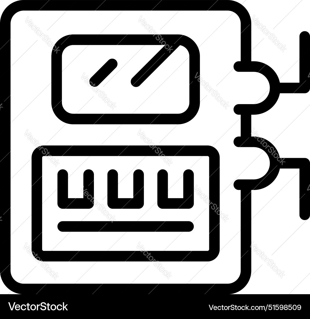 Electric meter measuring power consumption Vector Image