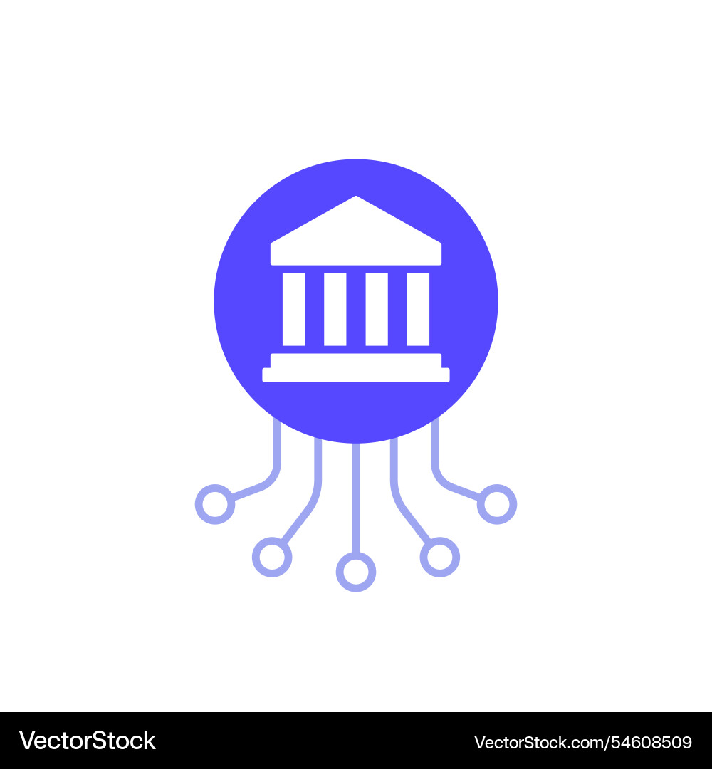Electronic government icon on white Royalty Free Vector