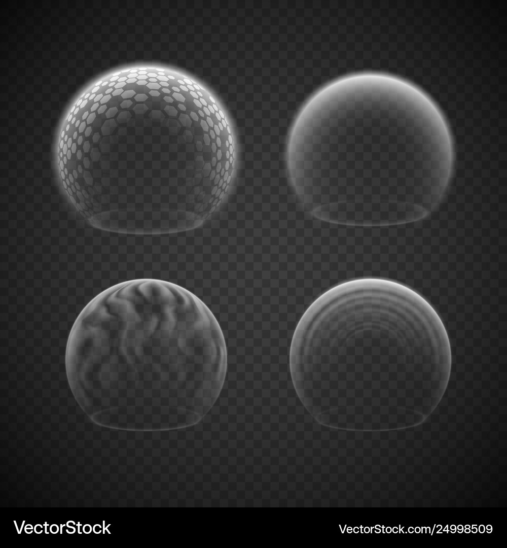 Force field set isolated Royalty Free Vector Image