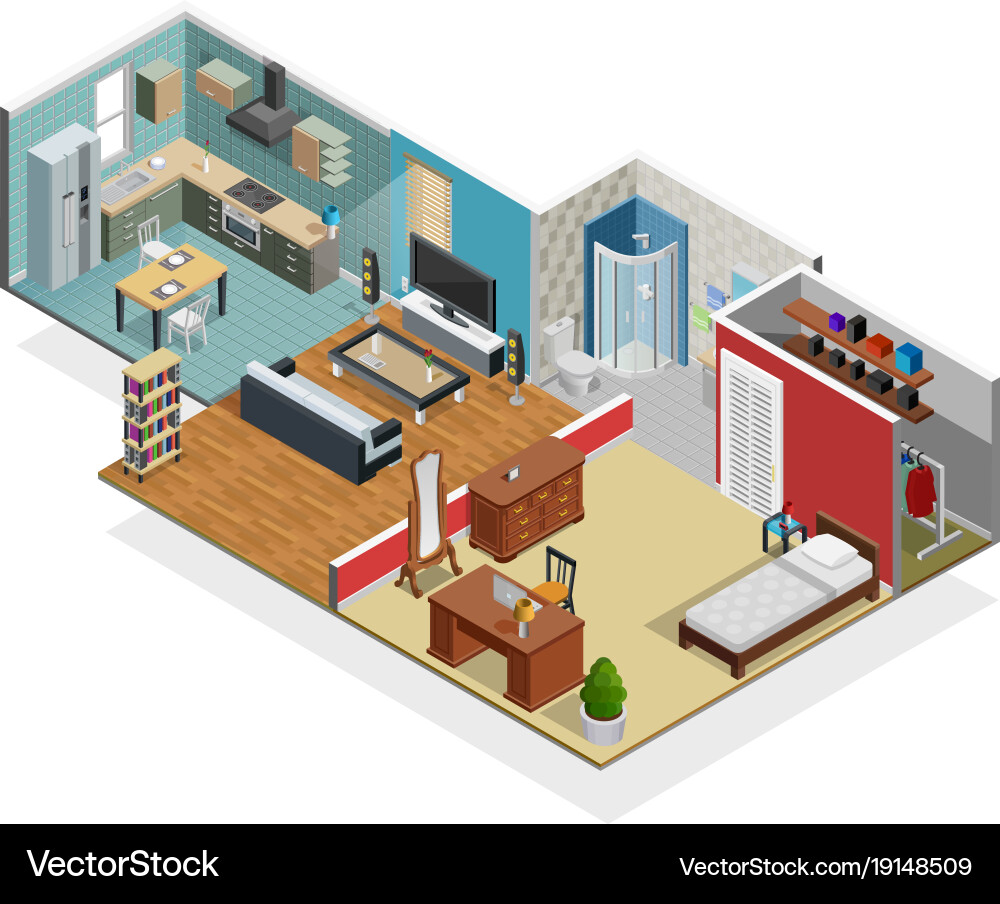 House interior concept Royalty Free Vector Image