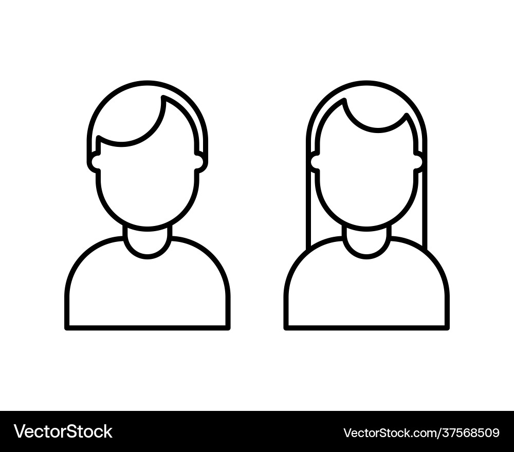 Male and female icon thin line for web mobile Vector Image