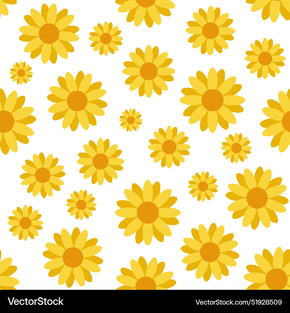 Sunflower seamless pattern Royalty Free Vector Image