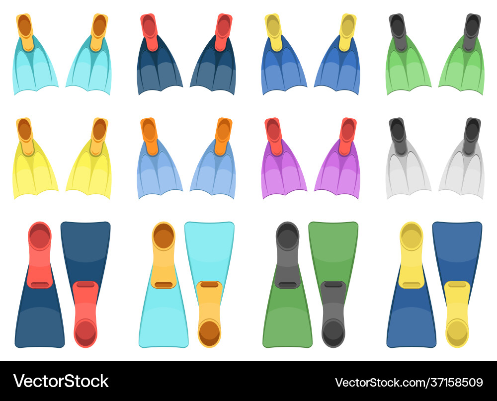Swimming fins design isolated on white background Vector Image