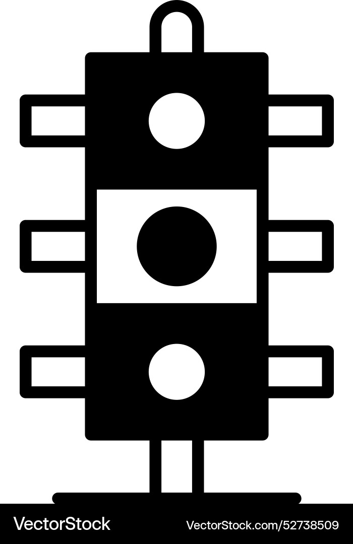 Traffic light with a red and green Royalty Free Vector Image