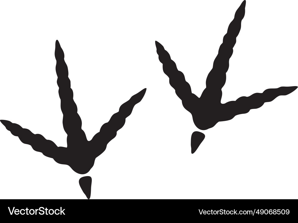 Turkey track or footprint footprints Royalty Free Vector