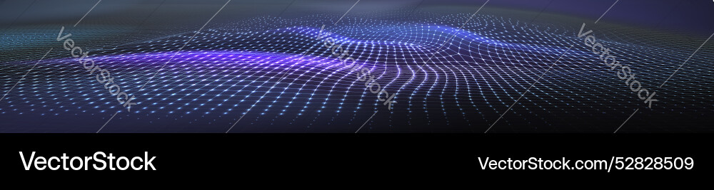 Wireframe 3d wave or mountain map Royalty Free Vector Image