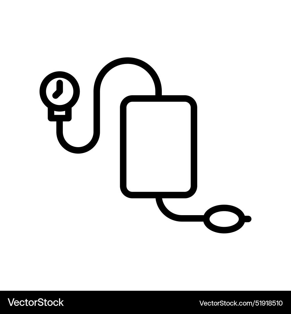 Blood pressure meter icon outline set collection Vector Image