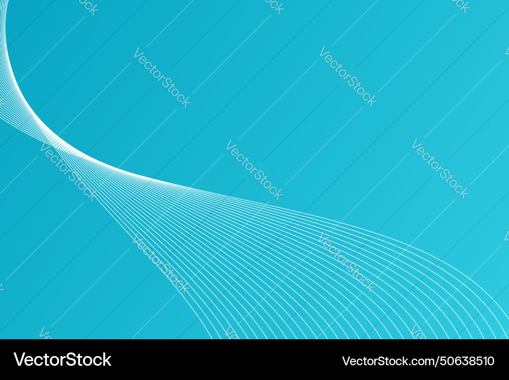 Blue background with wavy line elements Royalty Free Vector