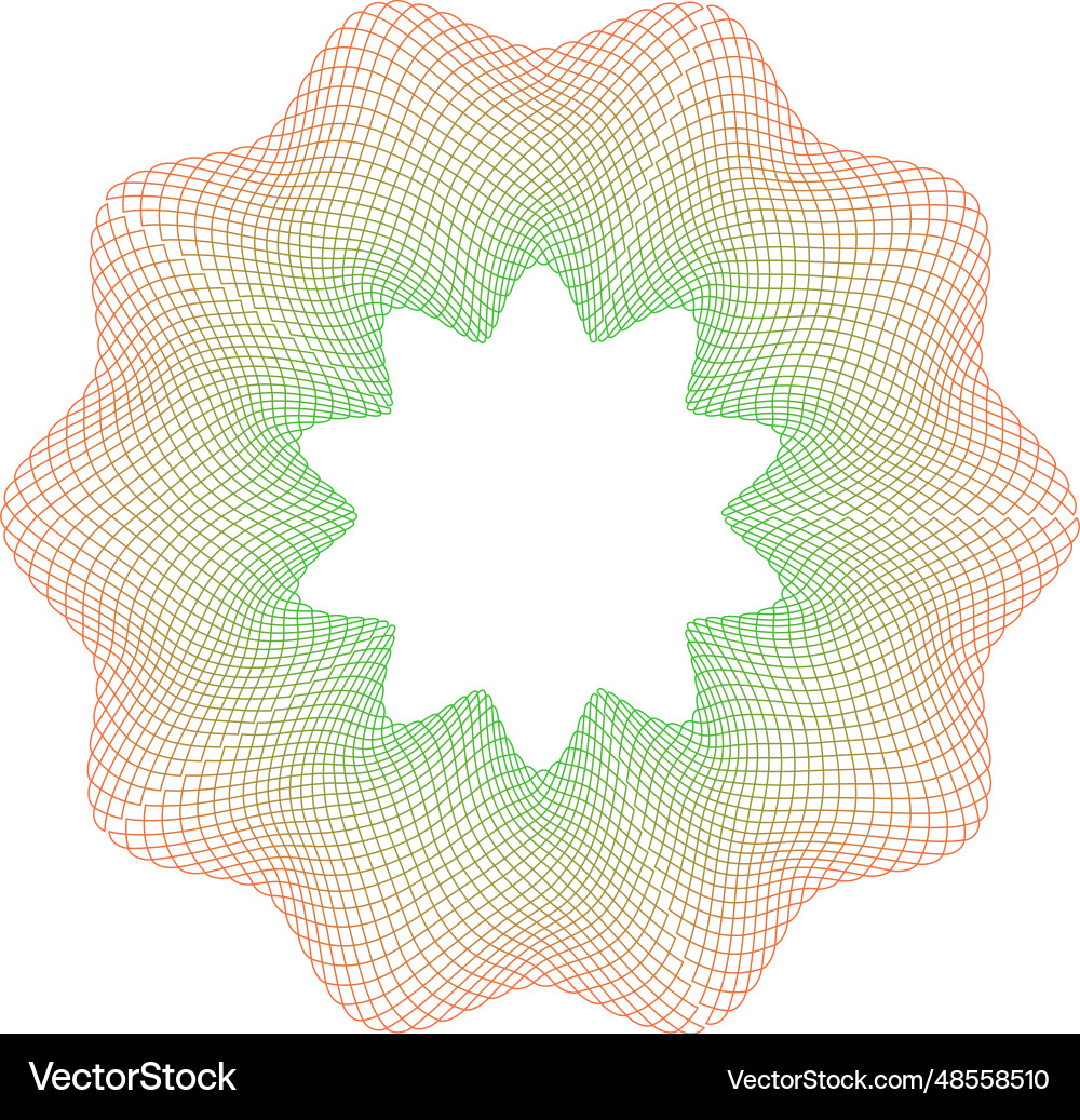 Certificate round guilloche watermark protection Vector Image