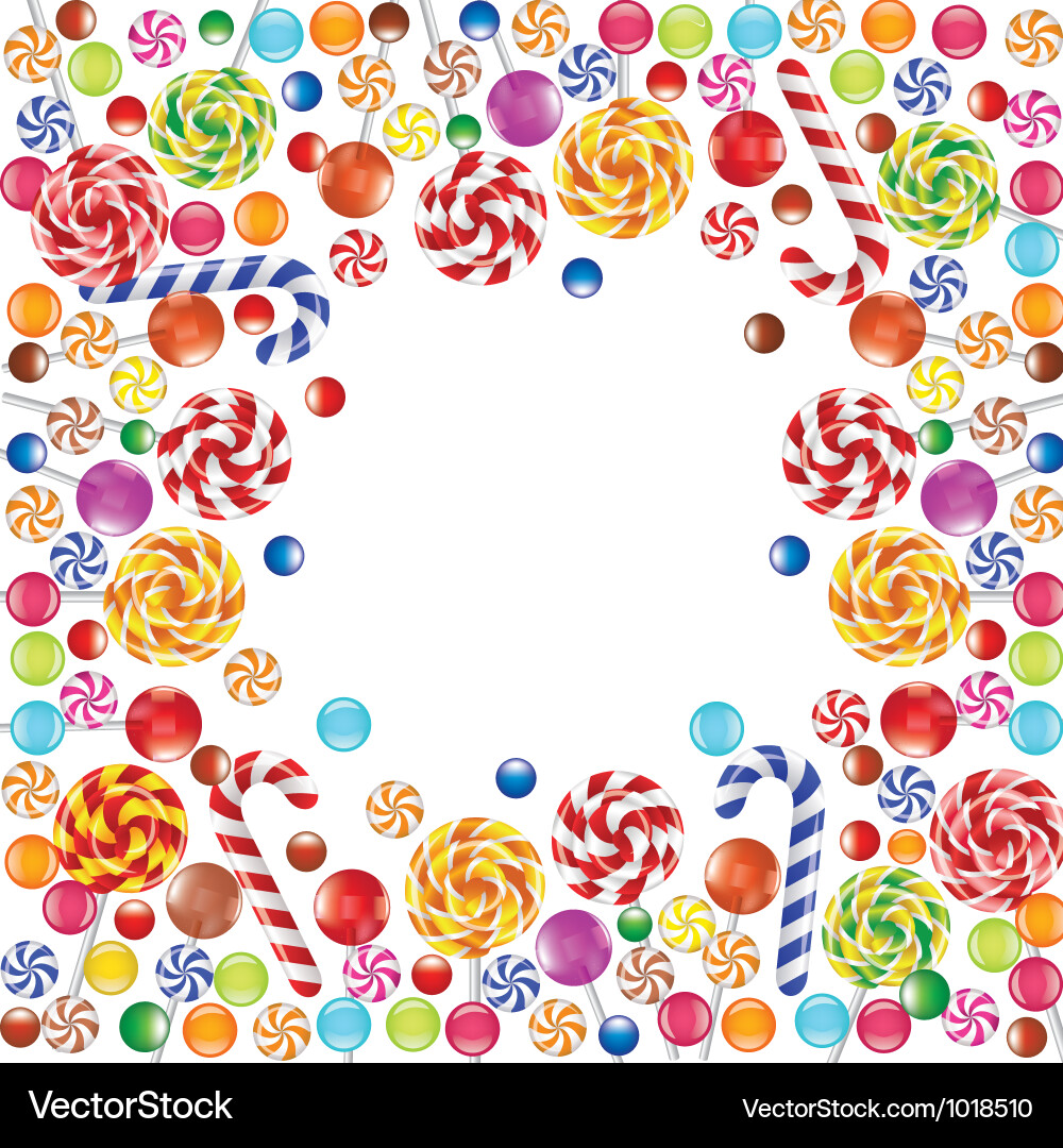 Colorful Candy Frame Royalty Free Vector Image